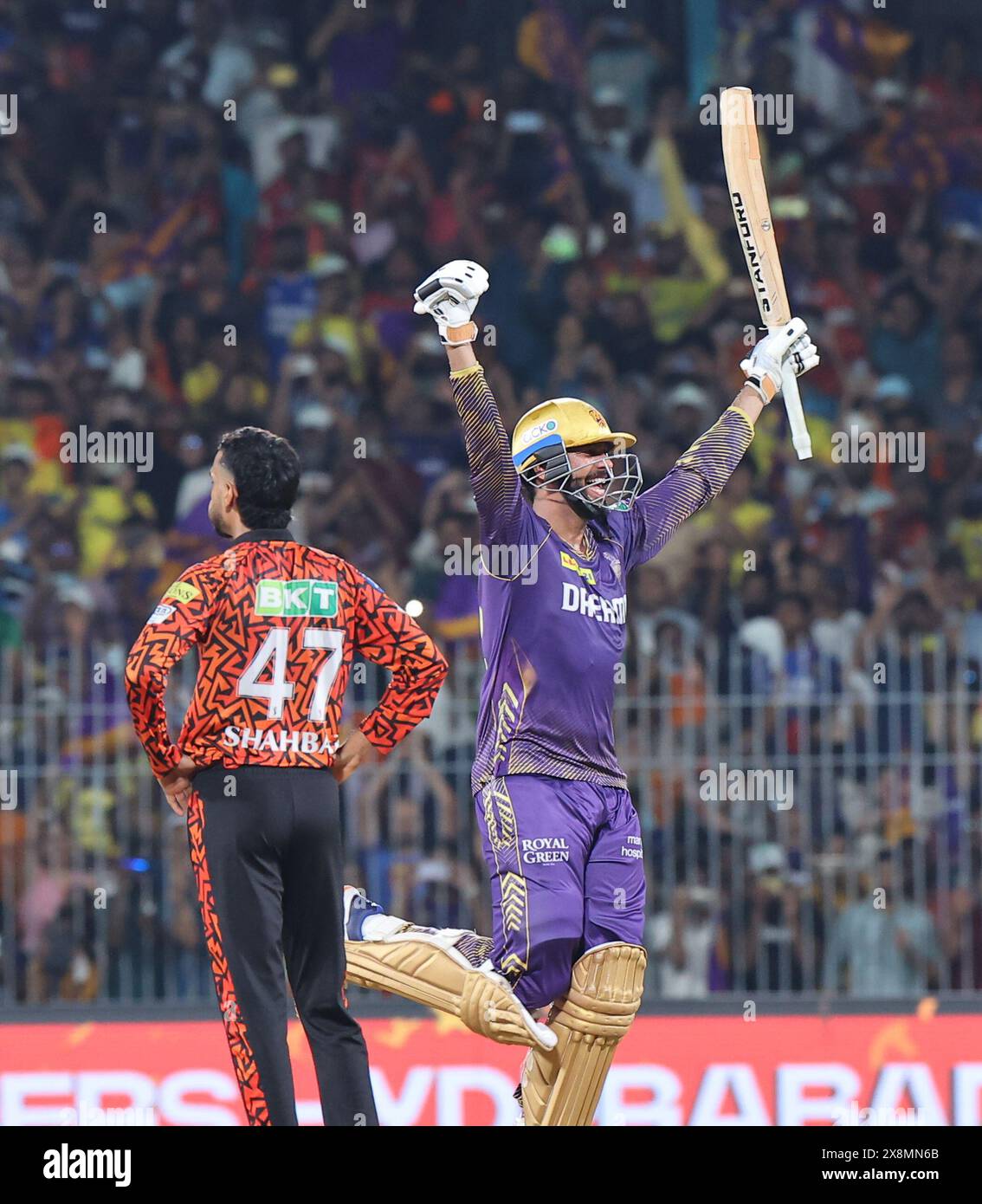 Chennai, India. 26th May, 2024. Tata IPL 2024 : Final KKR v SRH Kolkata Knight Riders v ...