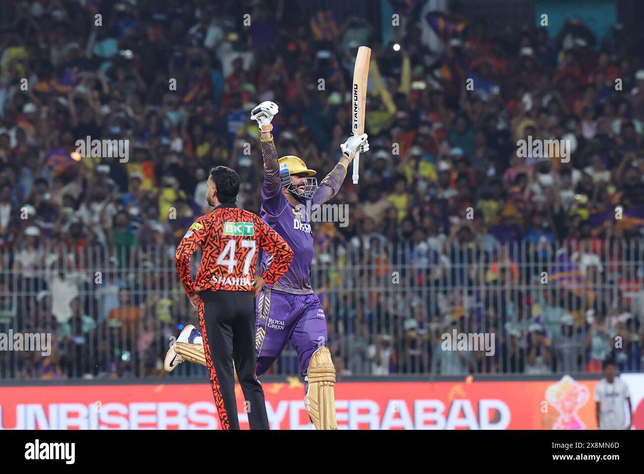 Chennai, India. 26th May, 2024. Tata IPL 2024 : Final KKR v SRH Kolkata Knight Riders v ...