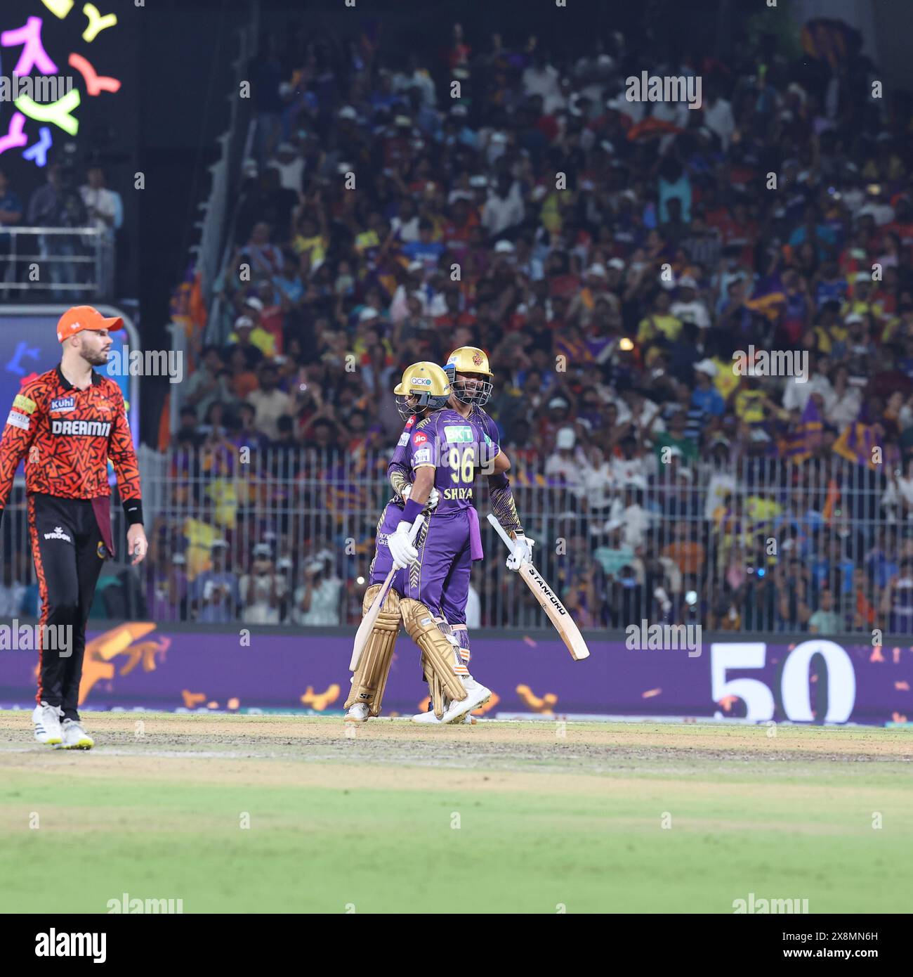 Chennai, India. 26th May, 2024. Tata IPL 2024 : Final KKR v SRH Kolkata Knight Riders v ...