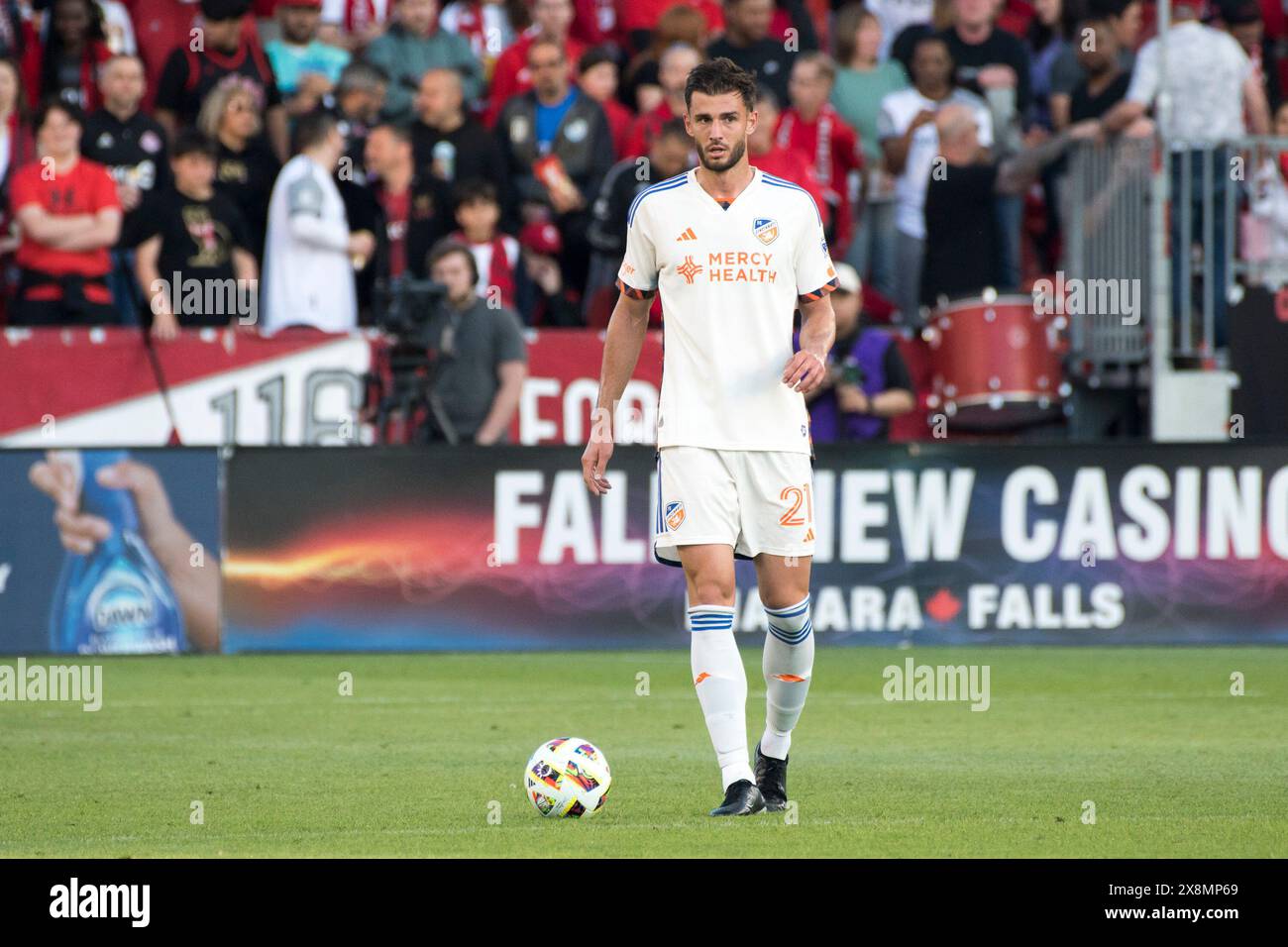 Matt Miazga of Cincinnati seen in action during the MLS game between ...