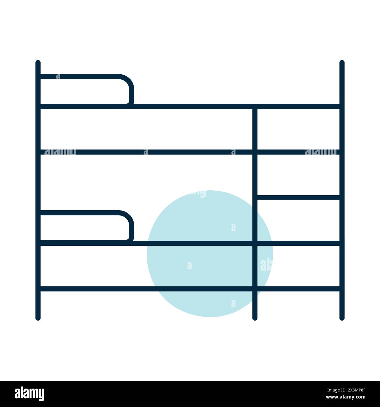 Bunk bed vector icon. Graph symbol for furniture, web site and apps ...