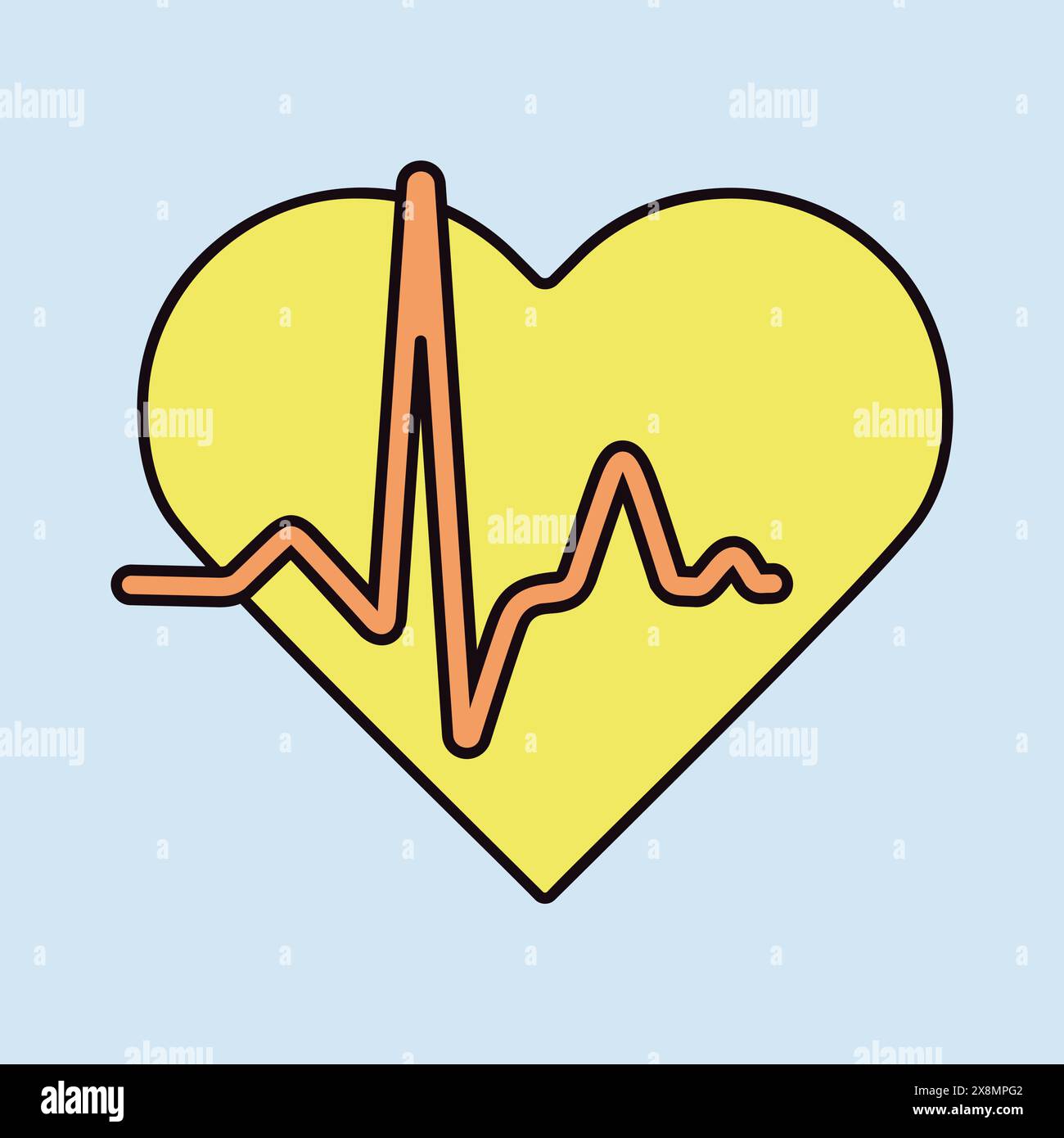 Heart cardiogram, heartbeat vector flat icon. Medicine and medical ...