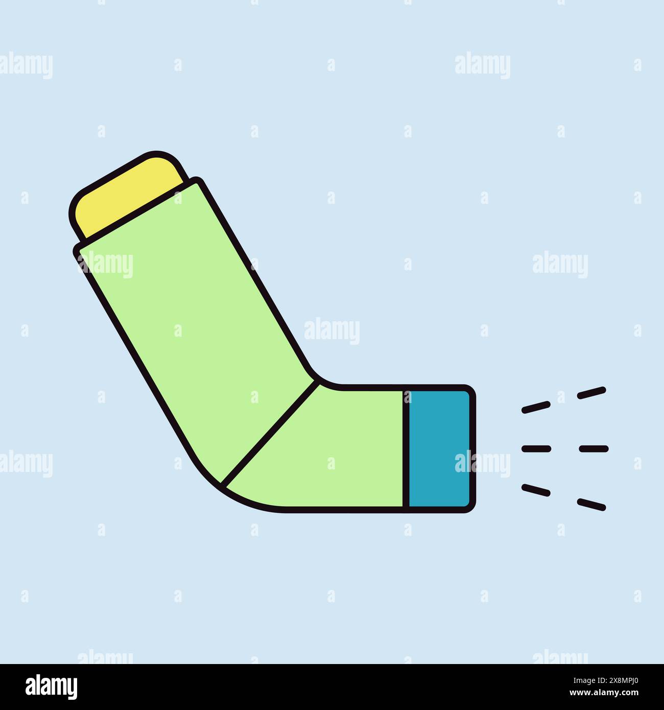 Asthma inhaler vector flat icon. Medicine and healthcare, medical ...