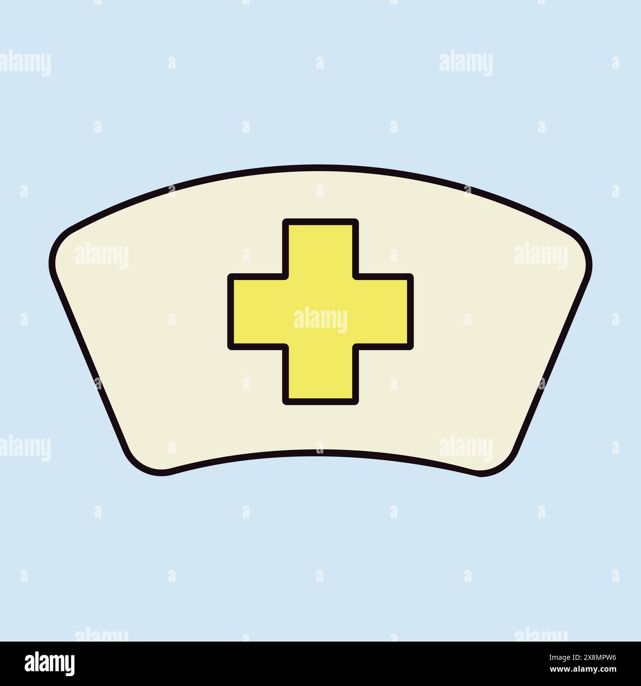 Nurse hat vector flat icon. Medicine and healthcare, medical support ...
