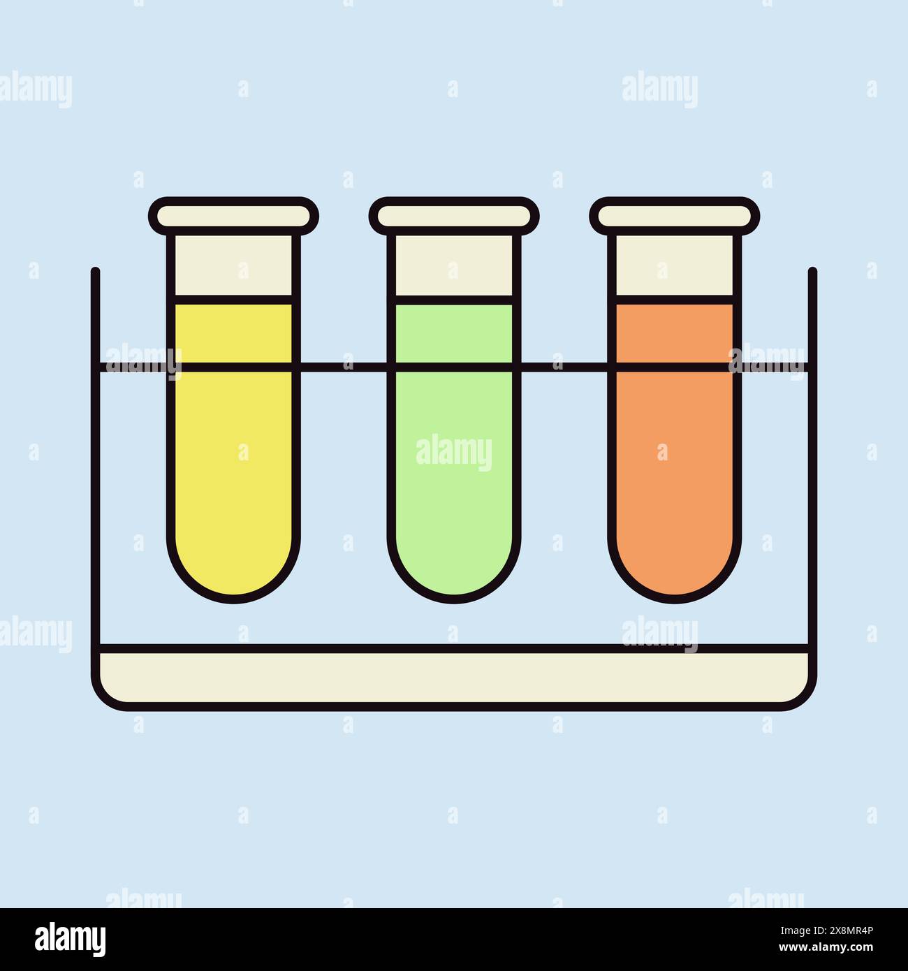 Test tubes vector flat icon. Medicine and healthcare, medical support ...