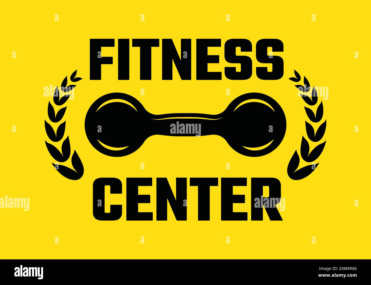Fitness logo for gym with exercising athletic black and white, vector ...