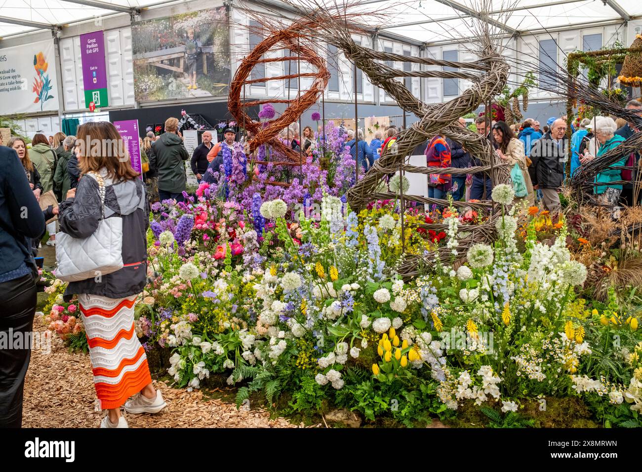 Large crowd admiring one of the beautiful flower displays at the 2024 ...