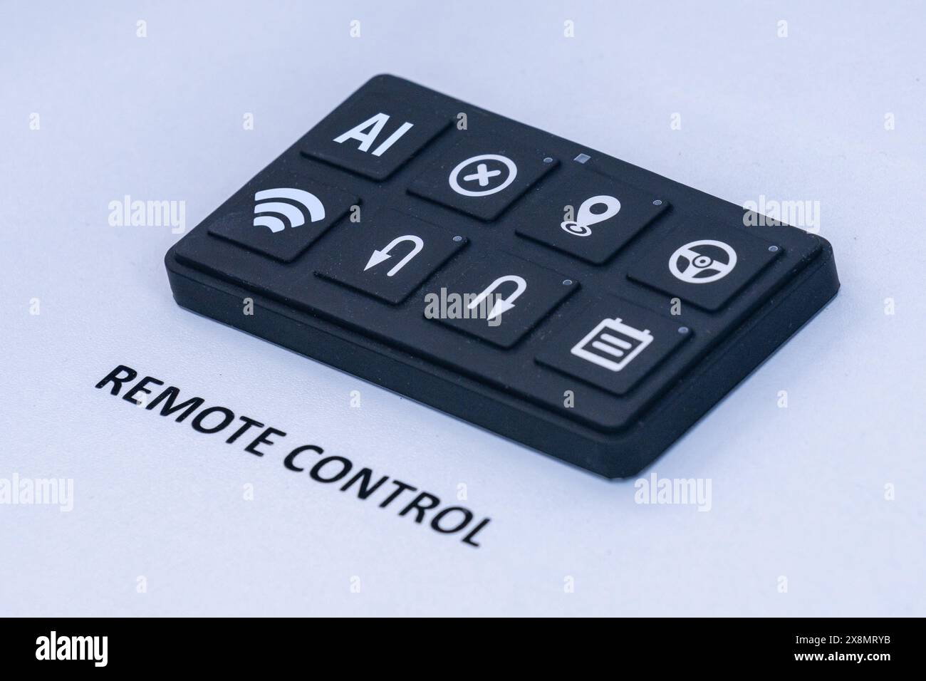 Remote control dashboard with buttons. Autonomous driving Stock Photo ...