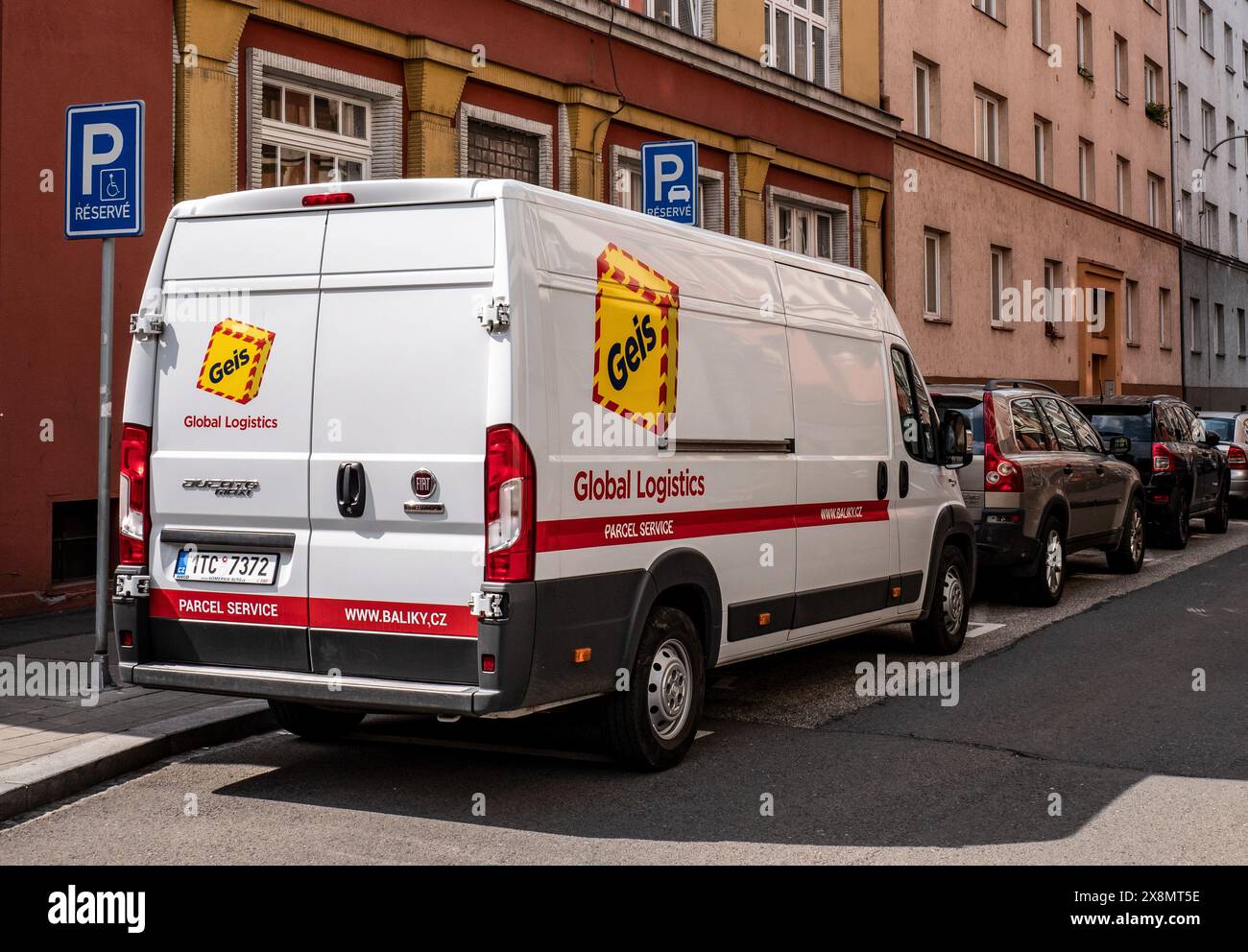 OSTRAVA, CZECH REPUBLIC - MAY 11, 2018: White Fiat Ducato Maxi van of ...