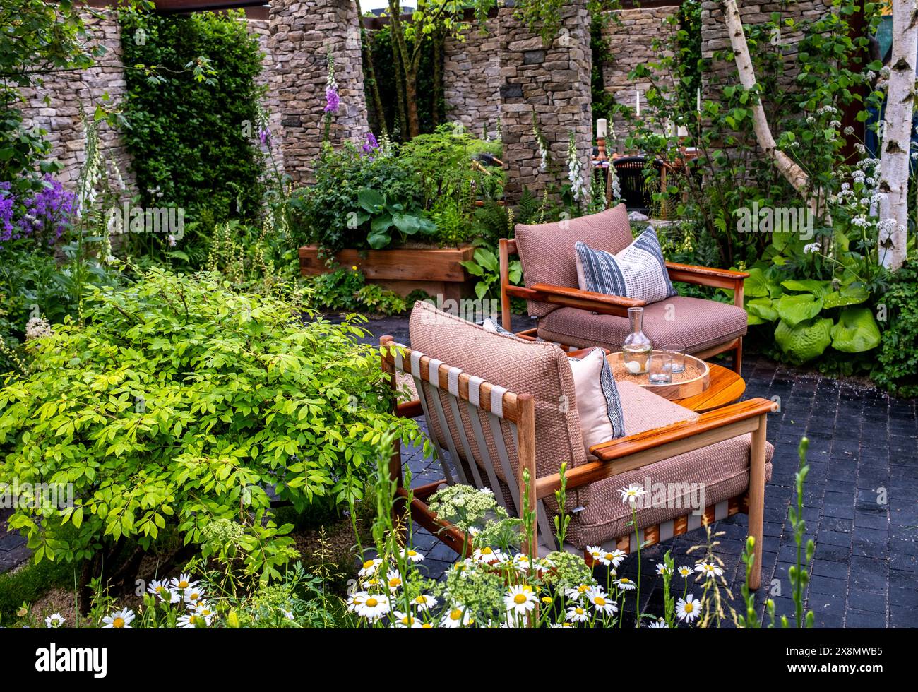 Display garden at the 2024 RHS Chelsea flower show Stock Photo - Alamy