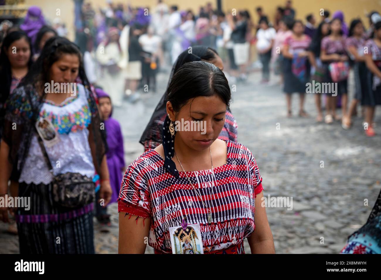 Traditional Easter procession, Antigua, Guatemala Stock Photo - Alamy