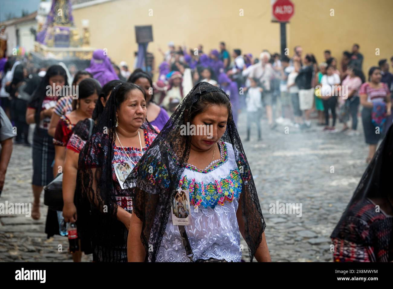 Traditional Easter procession, Antigua, Guatemala Stock Photo - Alamy
