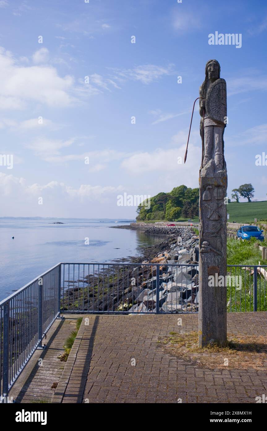 Carving of a Viking at Portaferry in Northern Ireland by Raymond Watson ...