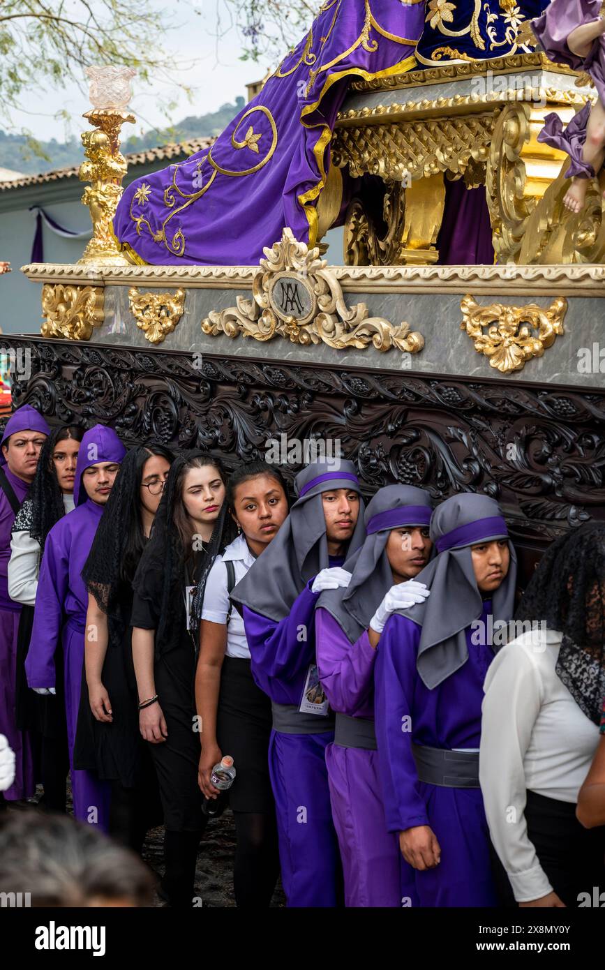 Traditional Easter procession, Antigua, Guatemala Stock Photo - Alamy