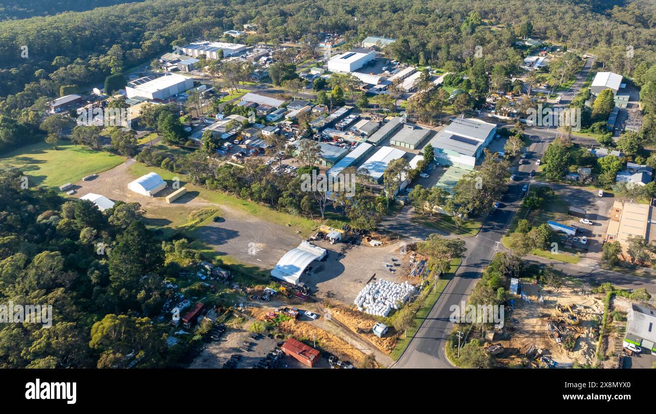 Drone aerial photograph of industrial buildings in the Lawson Business ...