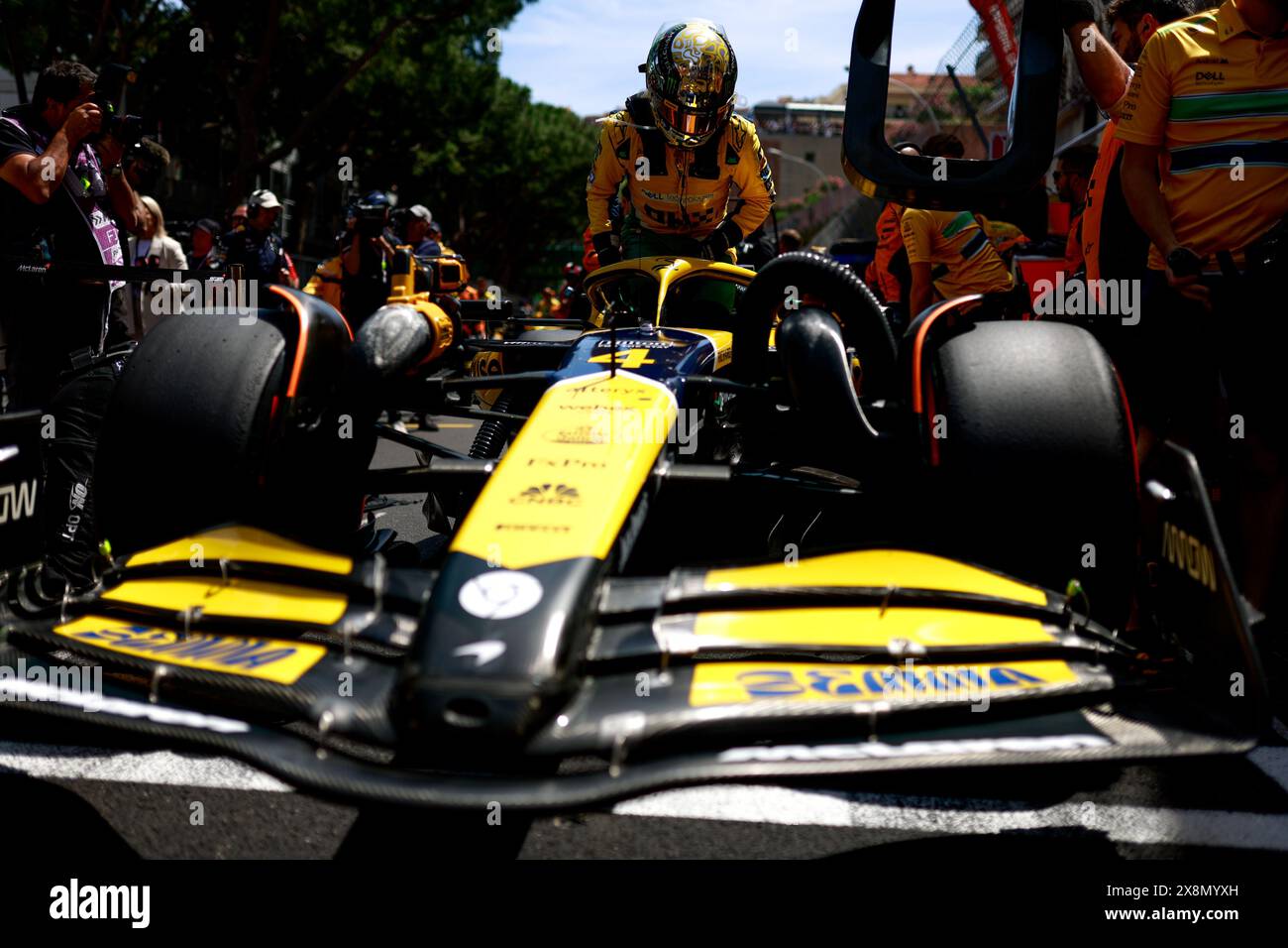 Monaco. 26th May, 2024. NORRIS Lando (gbr), McLaren F1 Team MCL38, portrait, starting grid ...