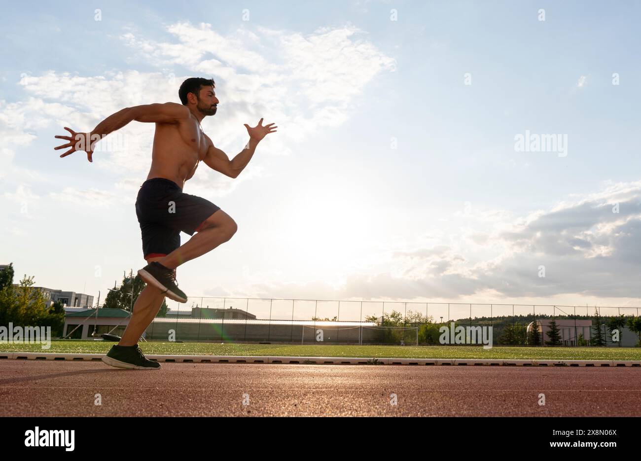 An athlete who long jumps and jumps high Stock Photo - Alamy