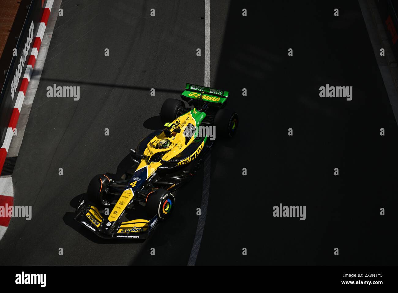Montecarlo, Mezzolombardo, Monaco. 26th May, 2024. British driver LANDO NORRIS (McLaren F1 Team ...