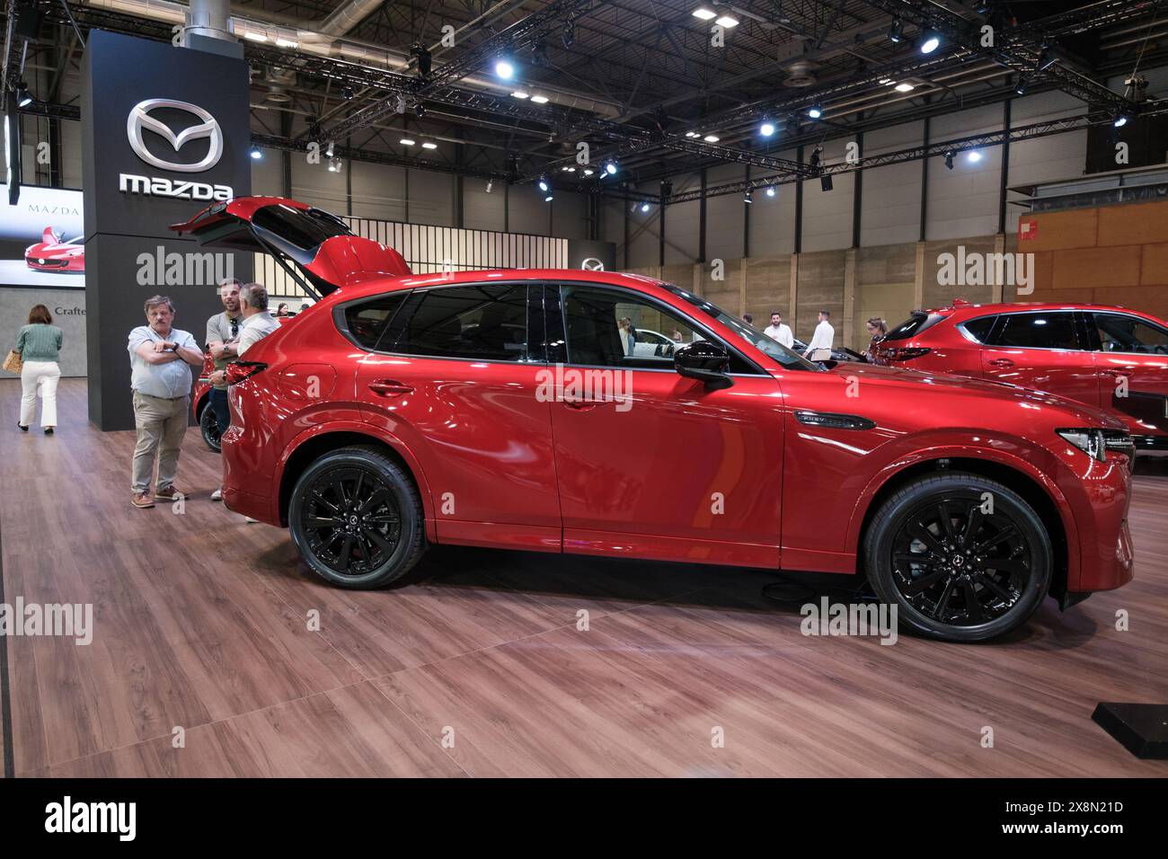 Car is exhibited at the Madrid Car Experience, the Madrid motor show ...