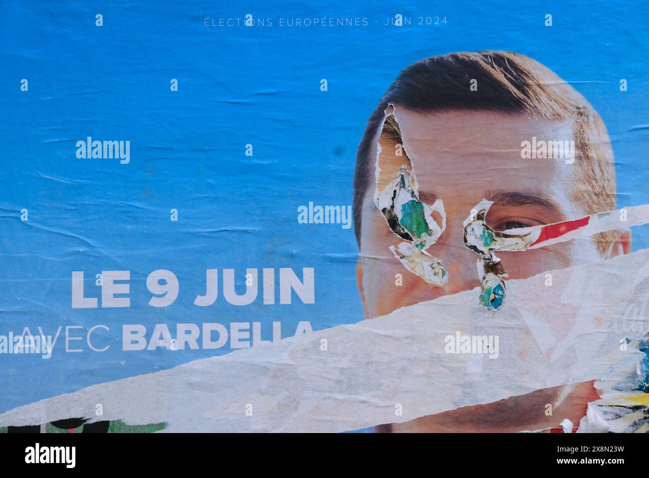 Election poster of Jordan Bardella French MEP, head of the ...