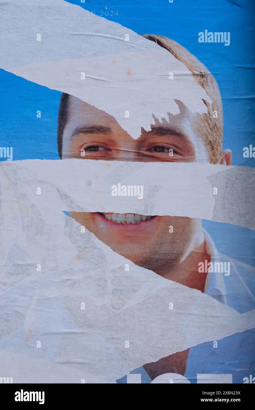 Election poster of Jordan Bardella French MEP, head of the ...