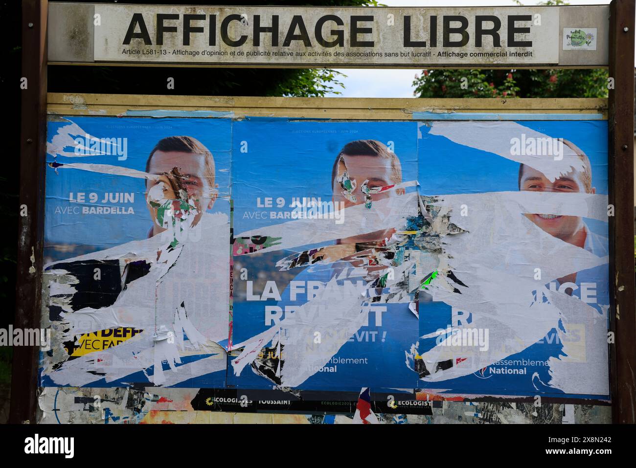 Election poster of Jordan Bardella French MEP, head of the ...