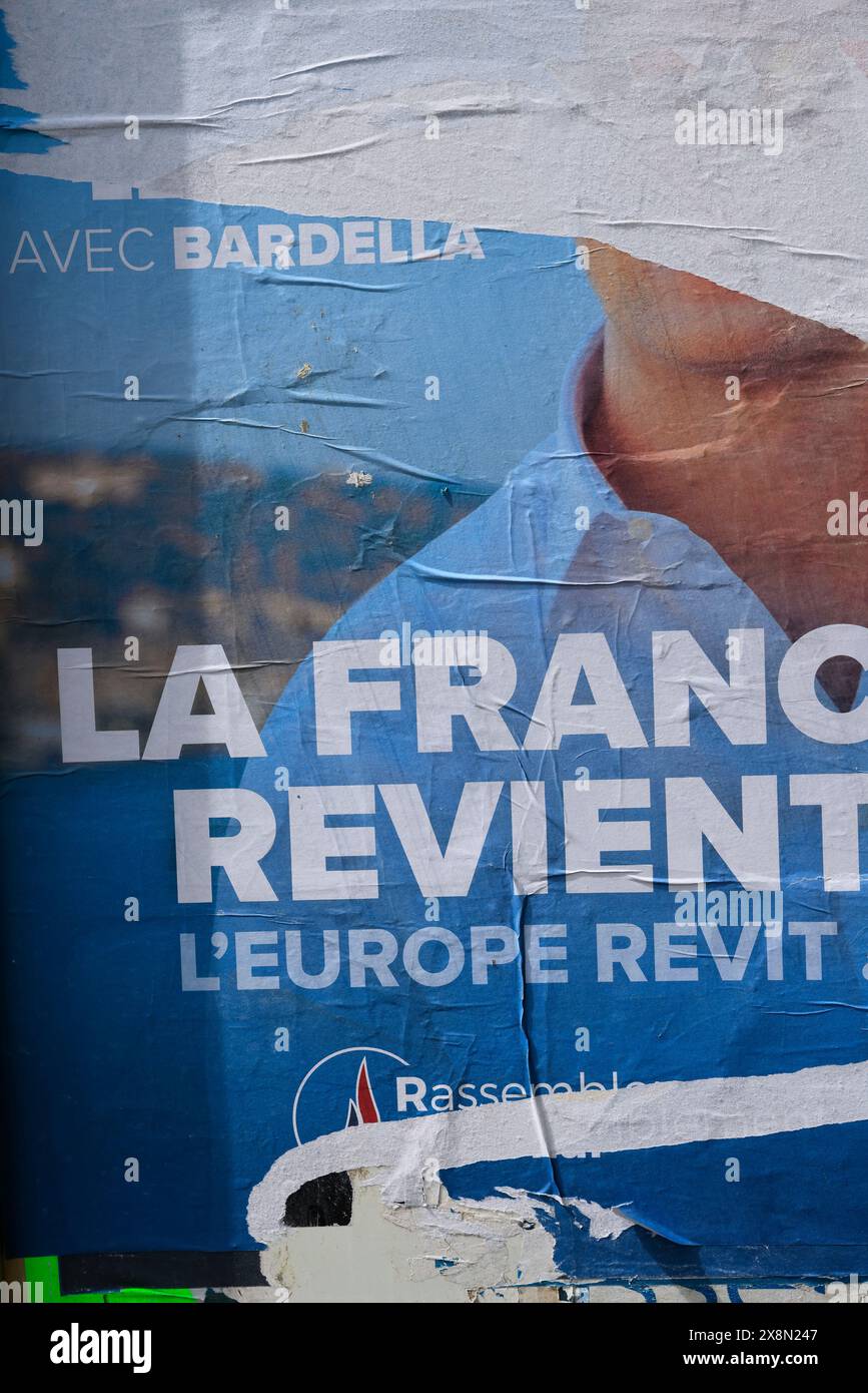 Election poster of Jordan Bardella French MEP, head of the ...