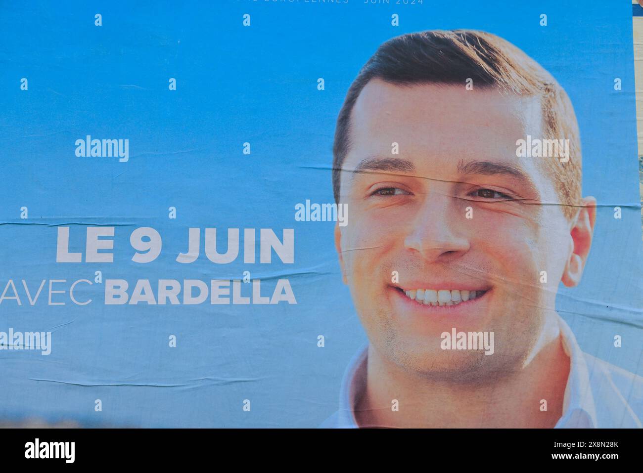 Election poster of Jordan Bardella French MEP, head of the ...