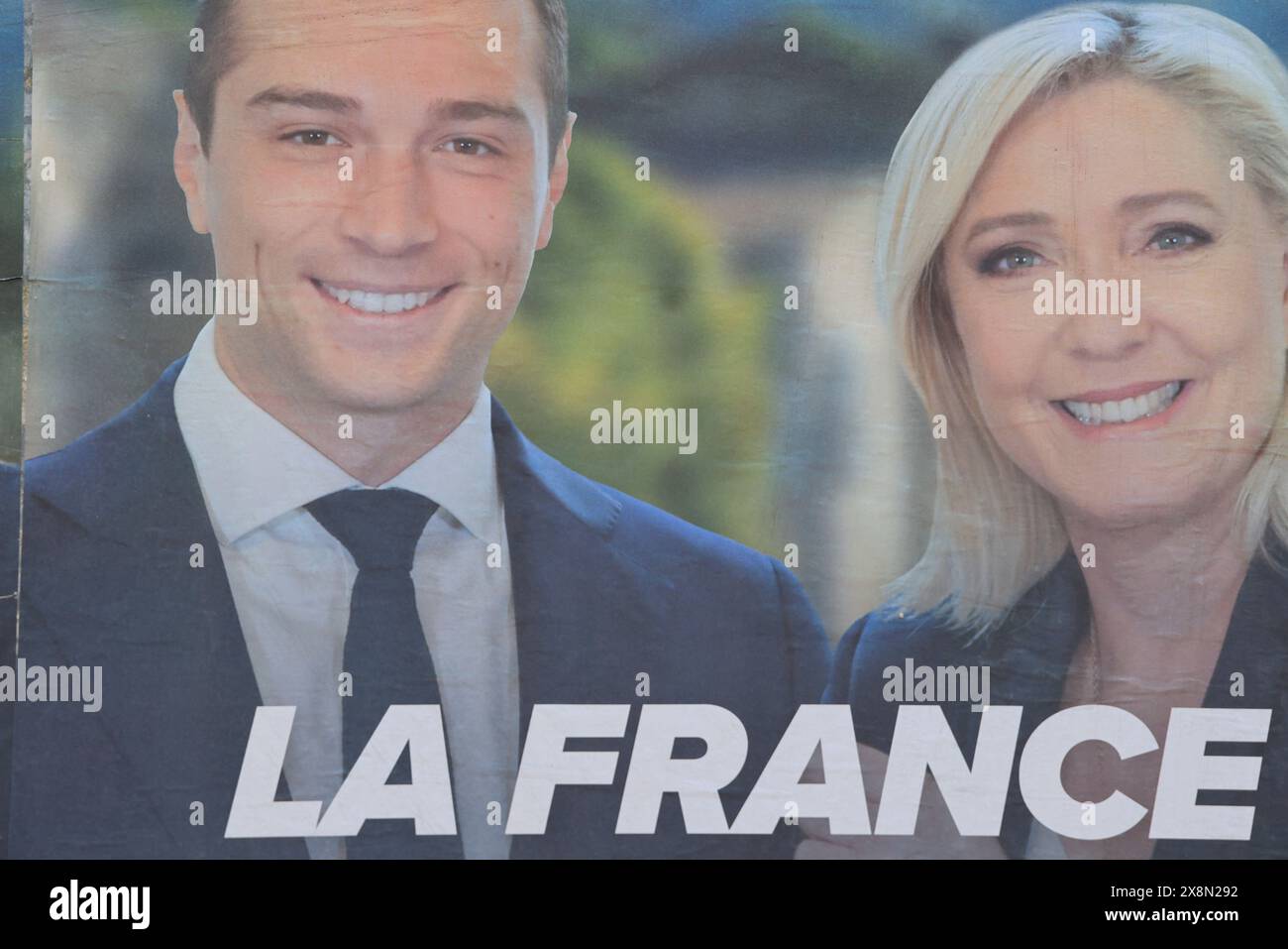 Election poster of Jordan Bardella French MEP, head of the ...