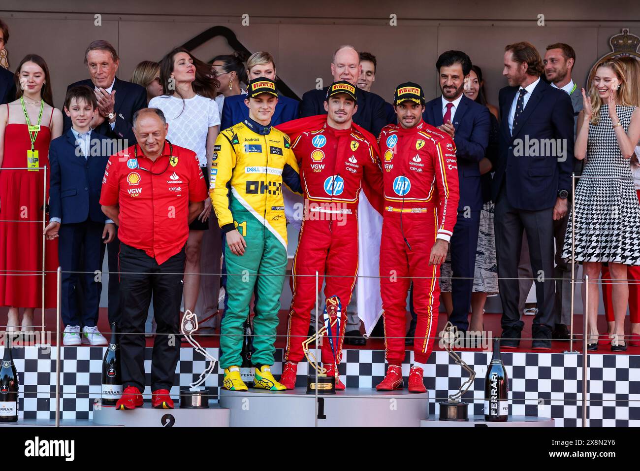 Monaco. 26th May, 2024. Monaco, Monaco. 26th May, 2024. Podium: LECLERC ...