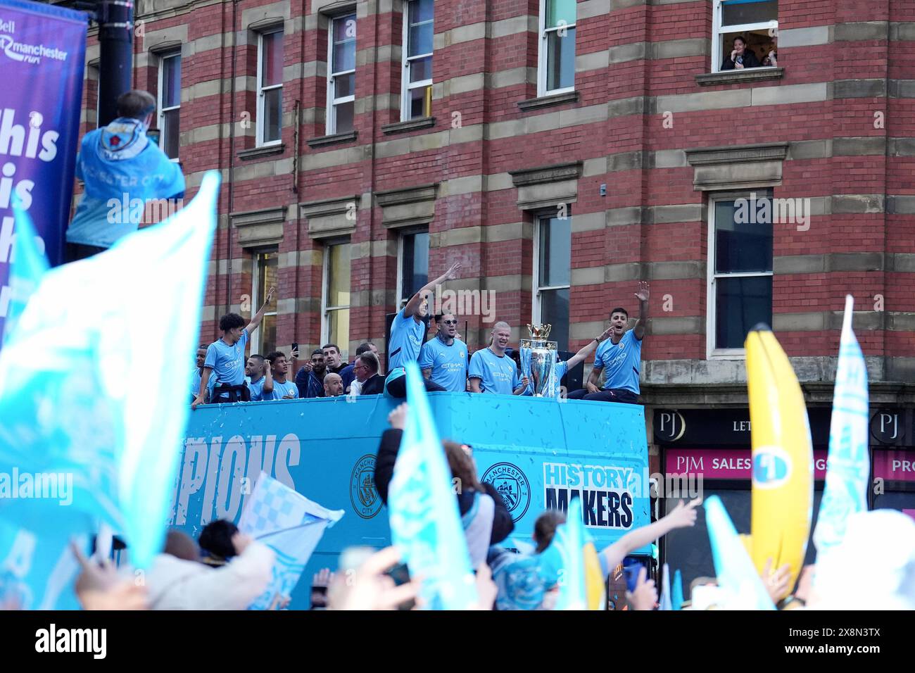 Manchester City's Erling Haaland, goalkeeper Ederson, Rodri and team ...