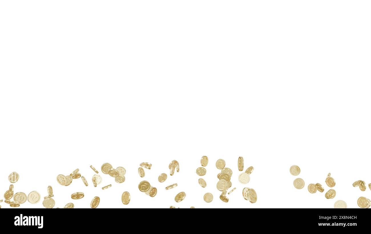 Coins explosion on isolated background. Jackpot or win concept Stock ...