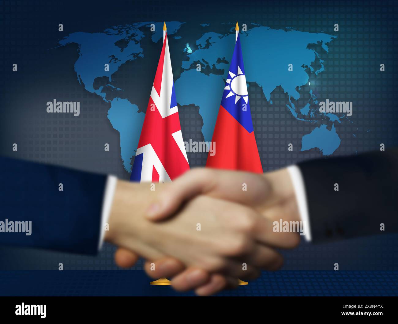 Flags taiwan world map hi-res stock photography and images - Alamy