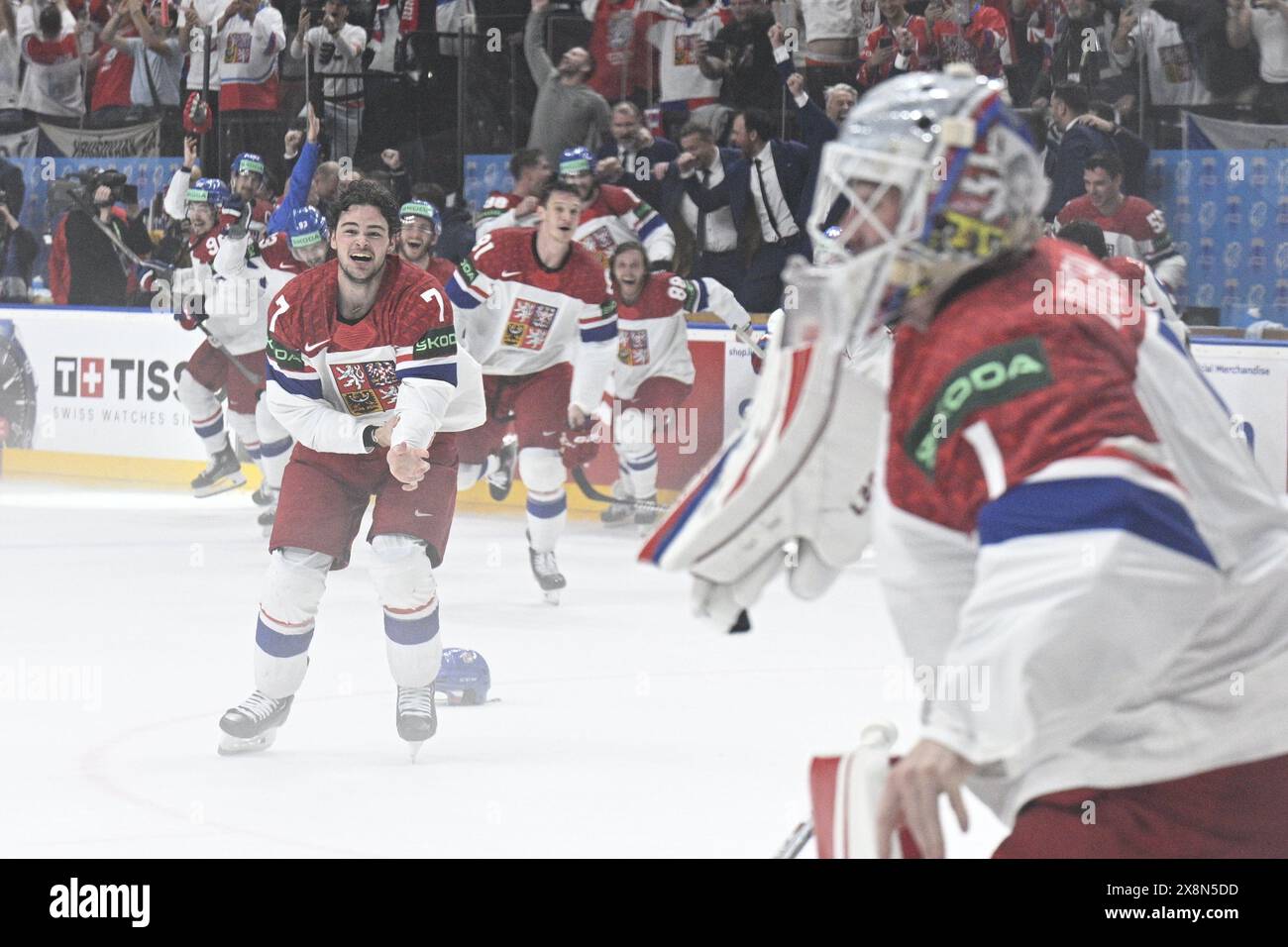 Prague, Czech Republic. 26th May, 2024. L-R David Spacek (CZE) and ...