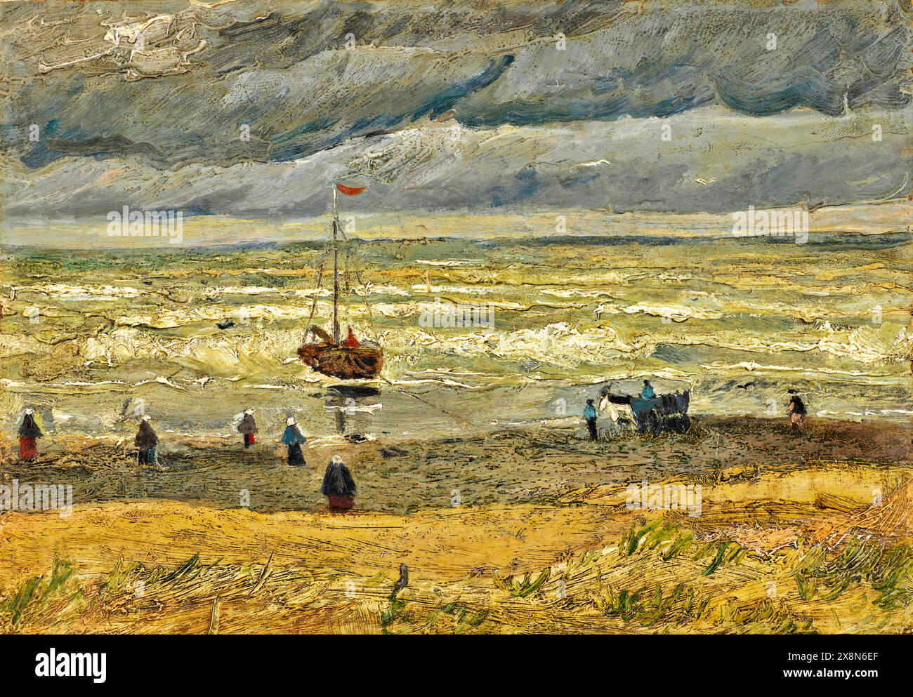 View of the Sea at Scheveningen, 1882 (Painting) Artist Gogh, Vincent ...