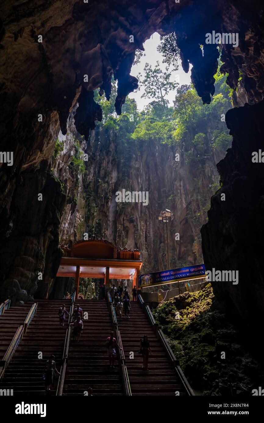 Sunlight streaming through the open roof of the cavernous Hindu temples ...