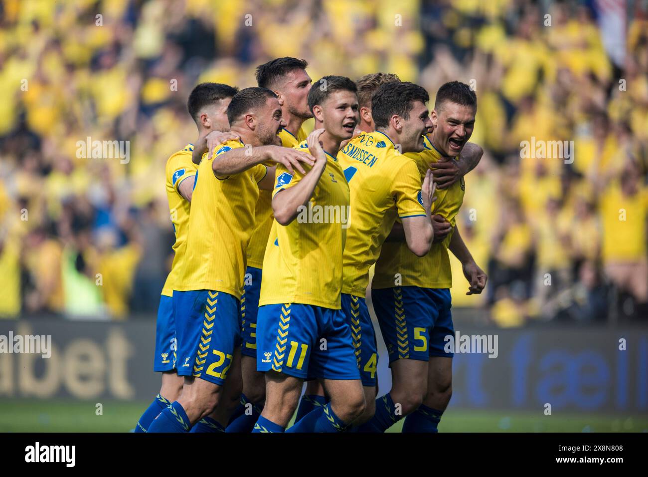 Brondby, Denmark. 26th May, 2024. Rasmus Lauritsen (5) of Broendby IF ...