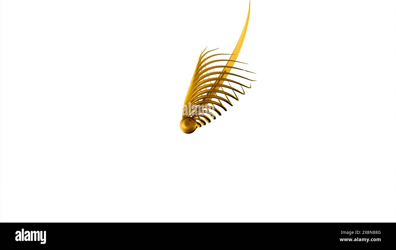 Particle Wave Object On A White Background Design Schematic View Of A Comet With Tail Stock