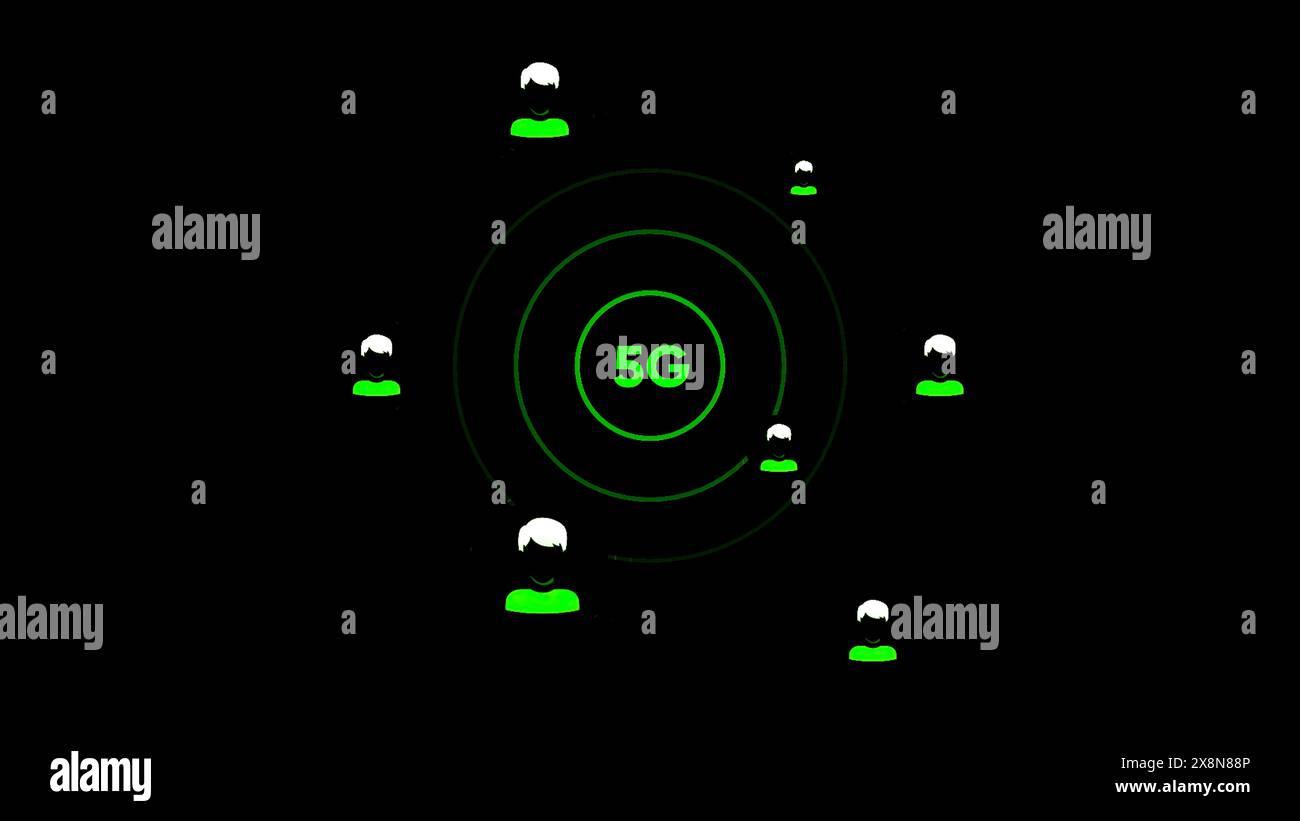 5G network digital concept, high speed internet network communication ...