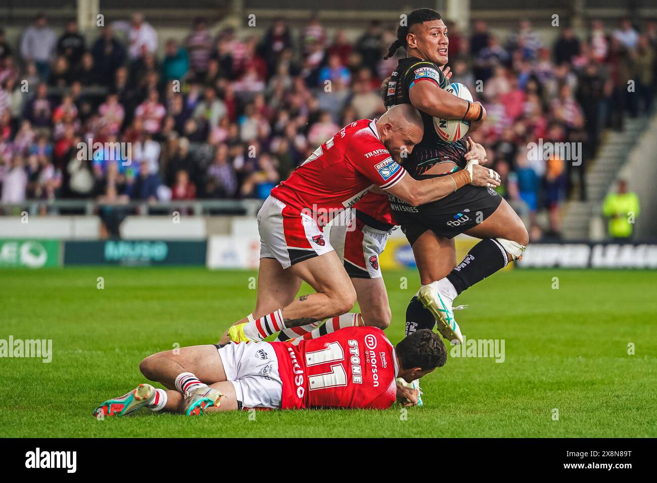 Salford, Manchester, UK. 26th May, 2024. Super League Rugby: Salford Red Devils Vs Wigan ...