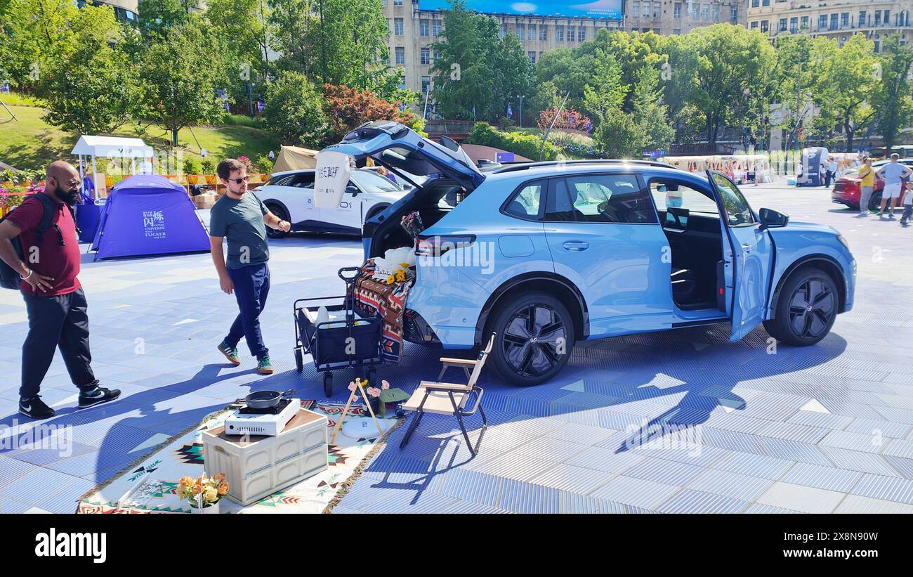 SHANGHAI, CHINA - MAY 24, 2024 - The SAIC Volkswagen Tiguan L Pro model ...