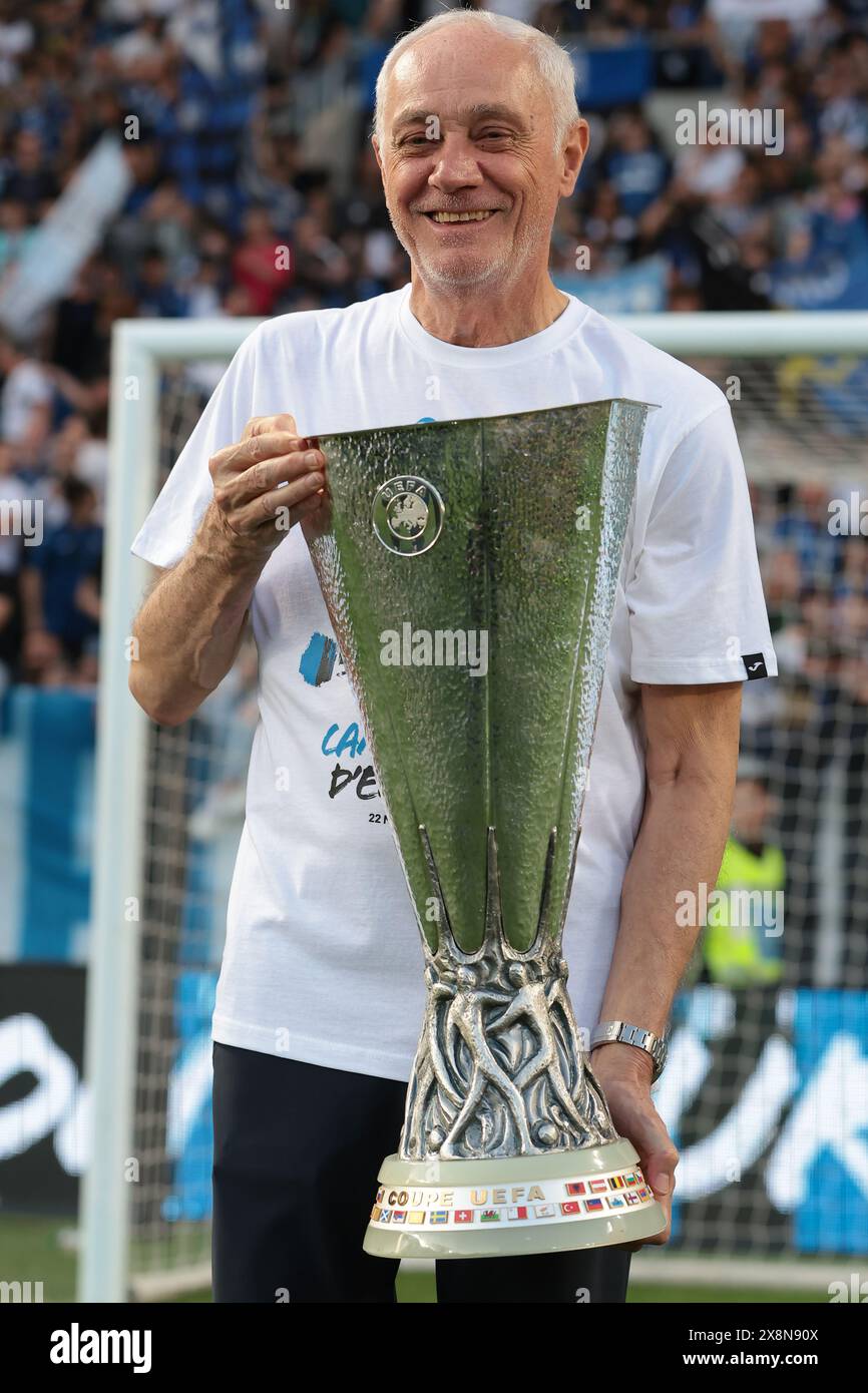 Bergamo, Italy, 26th May 2024. Antonio Percassi Atalanta BC President ...