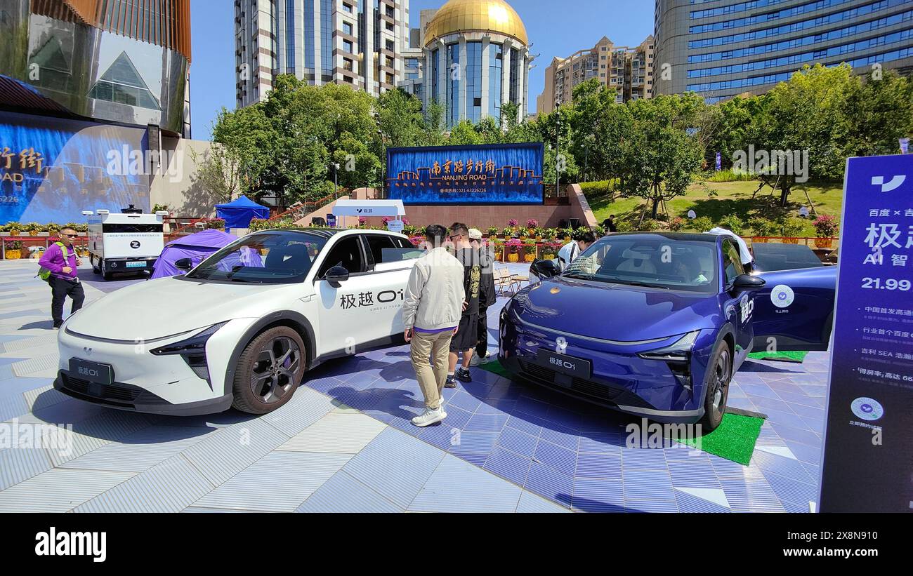 SHANGHAI, CHINA - MAY 24, 2024 - The JIDU ROBO-01 vehicle on display at ...