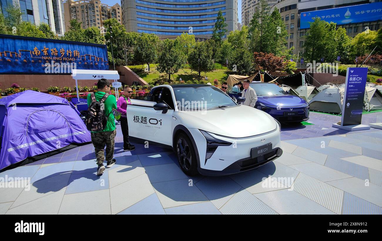 SHANGHAI, CHINA - MAY 24, 2024 - The JIDU ROBO-01 vehicle on display at ...