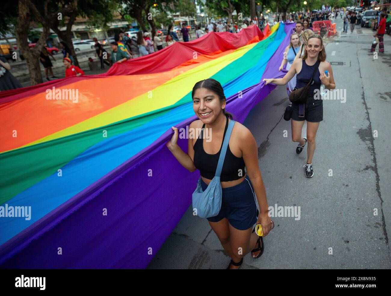 Chiang Mai, Thailand. 26th May, 2024. Foreign members of the LGBTQIA ...