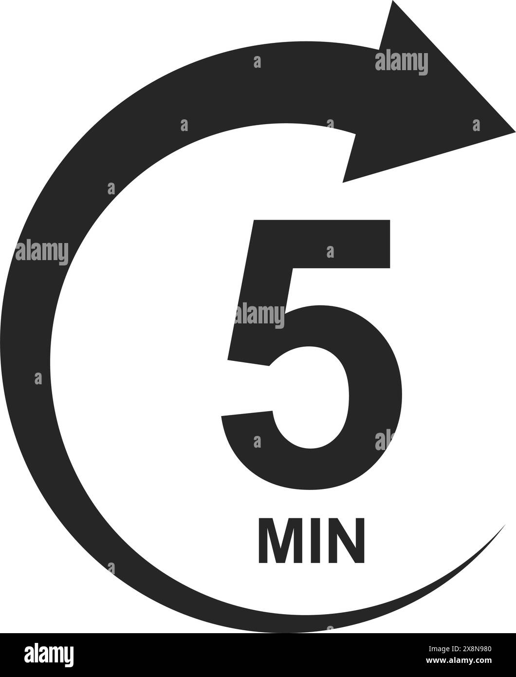 Five minutes icon with circle arrow. Stopwatch symbol. 5 min countdawn ... Five minutes icon with circle arrow. Stopwatch symbol. 5 min countdawn ...