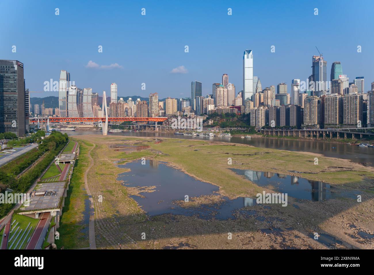 CHONGQING, CHINA - MAY 26, 2024 - Citizens play on the beach of the ...