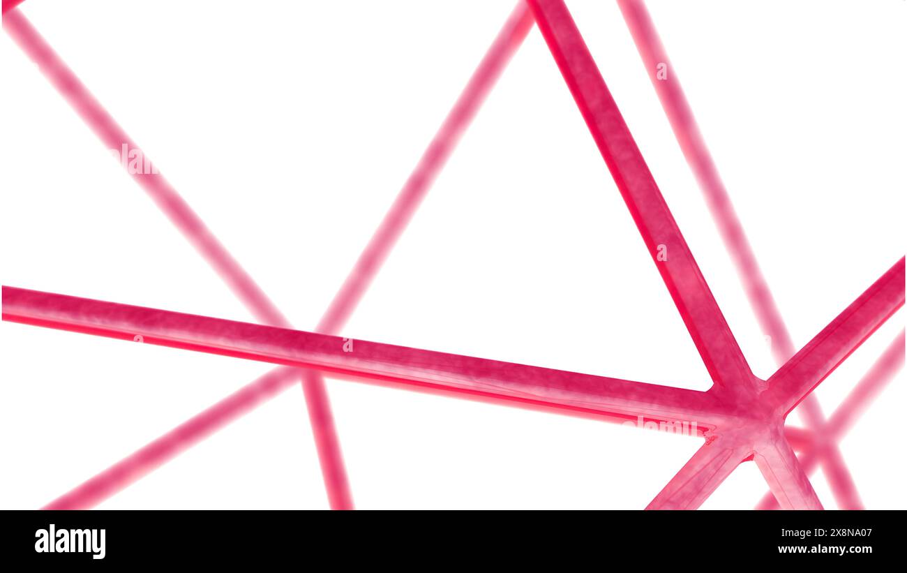 Futuristic colorful connected structure on a white background. Design ...