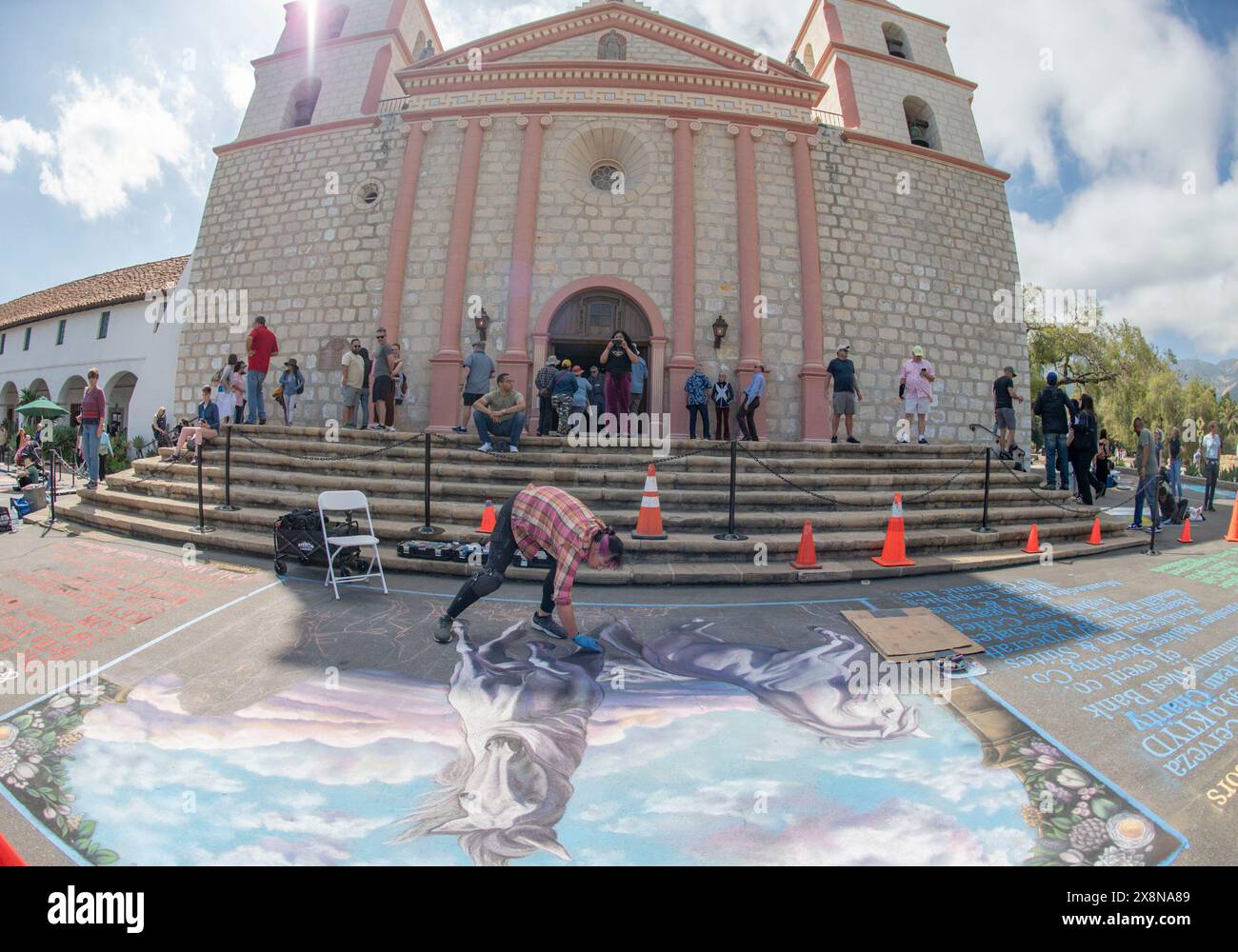 May 25, 2024, Santa Barbara, California, USA: Chalk artists create ...