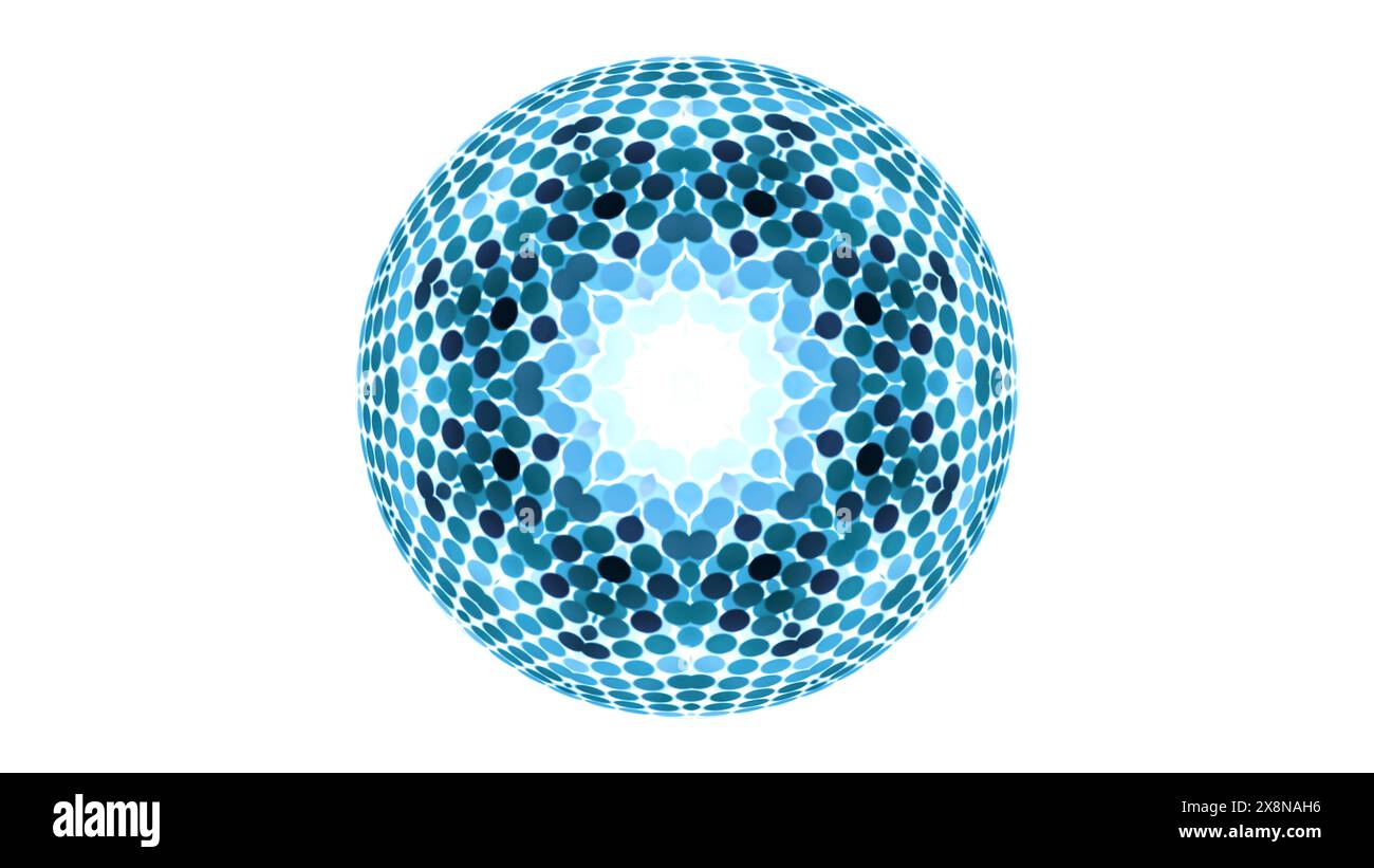Round shaped abstract sparkling disco ball. Motion. Mosaic tiles ...